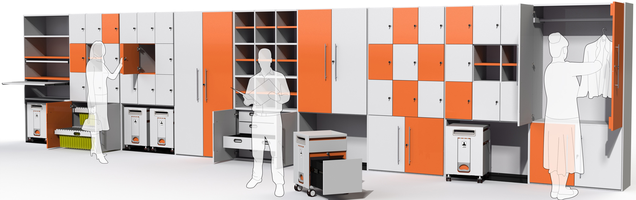 Mondrian Storage Wall - Rotadex Systems Limited